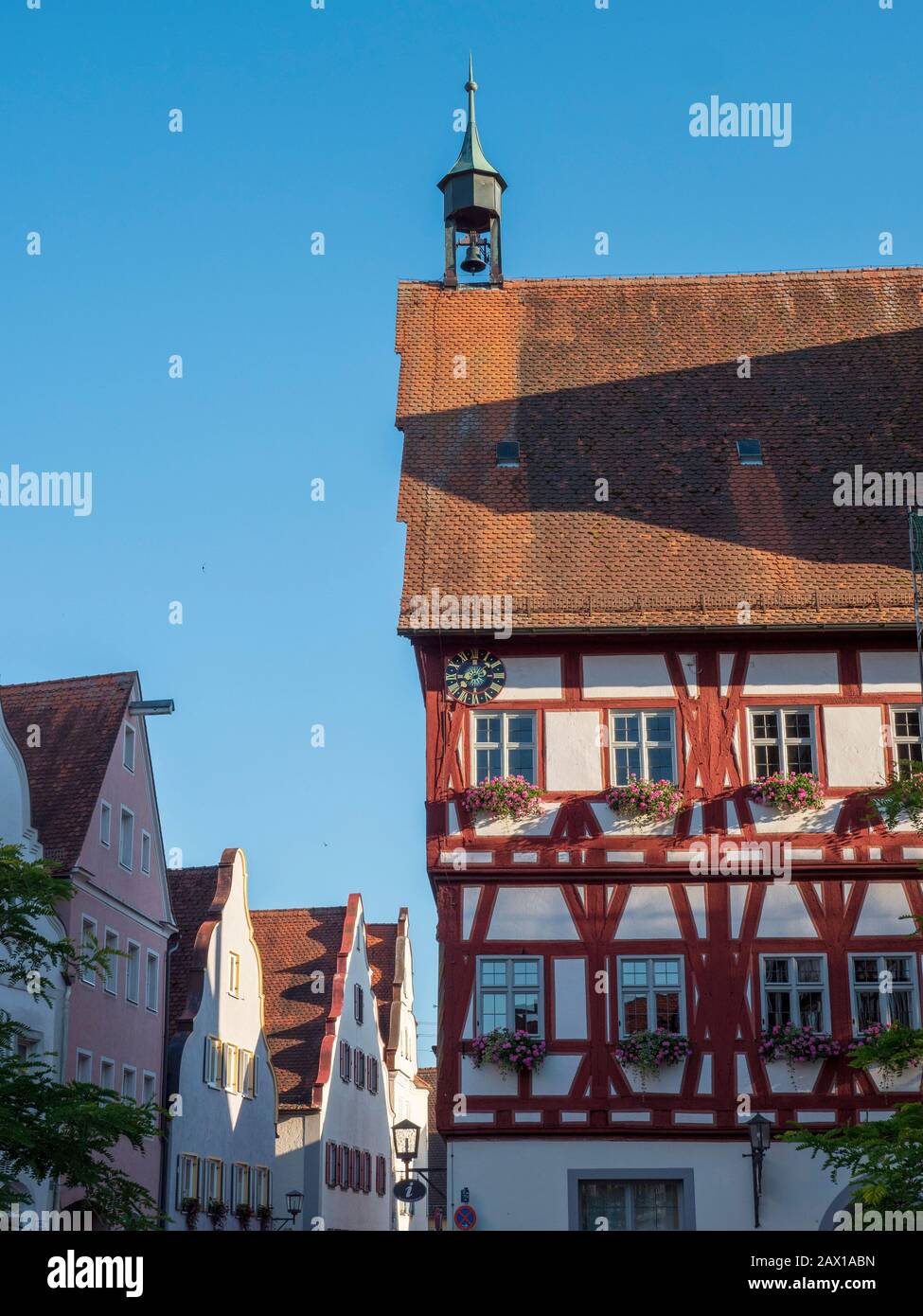 Oettingen, Altstadt mit Rathaus, Nördlinger Ries, Franken, Bayern ...