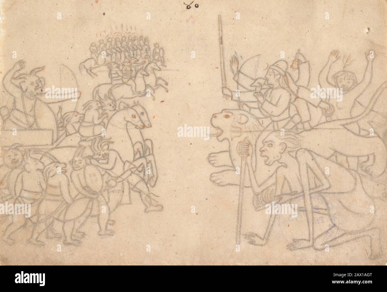 Durga and Kali Approach the Gathered Armies of Chanda and Munda: Scene ...