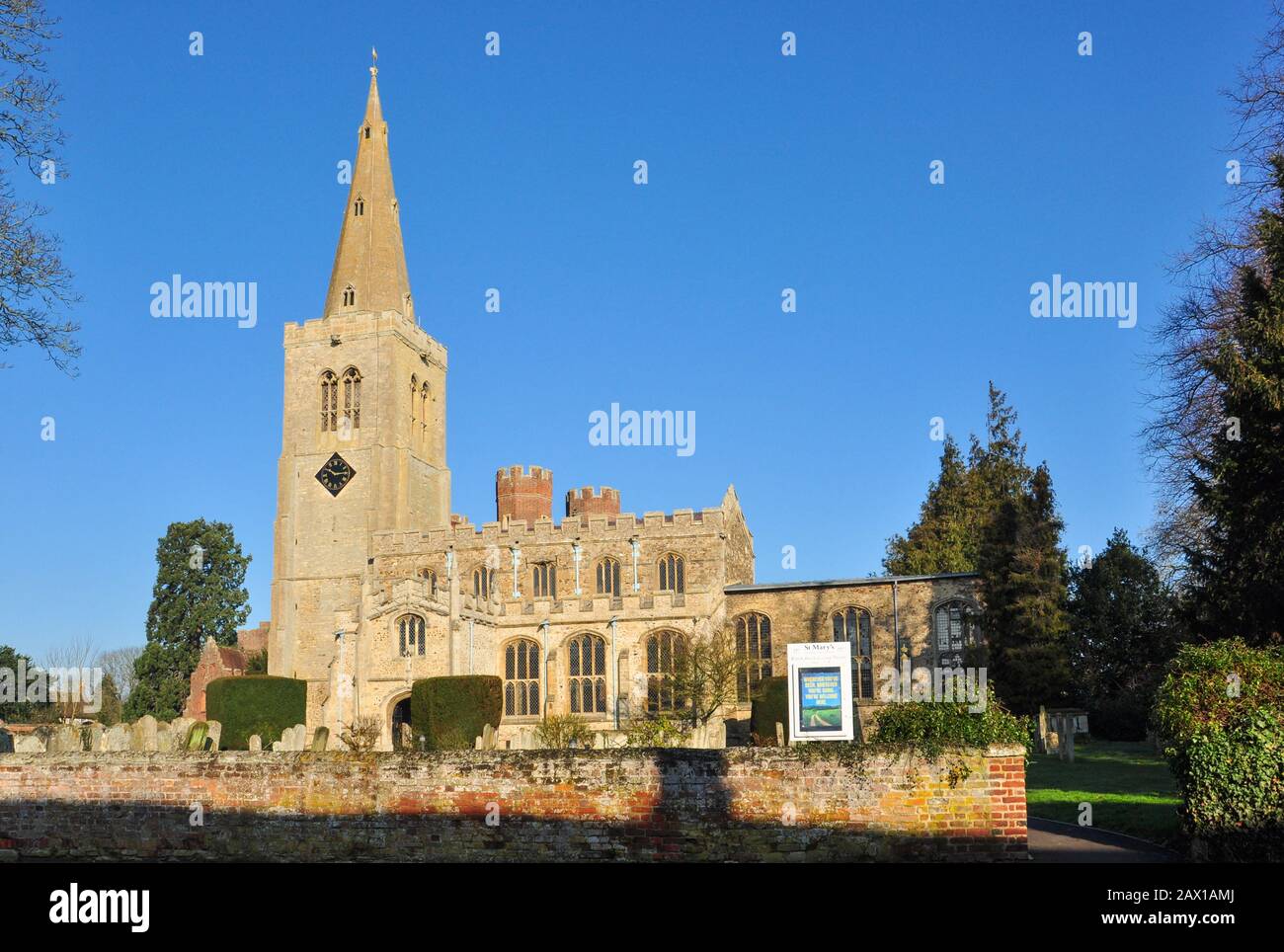 St Mary's Parish Church, Buckden, Cambridgeshire, England, UK Stock ...