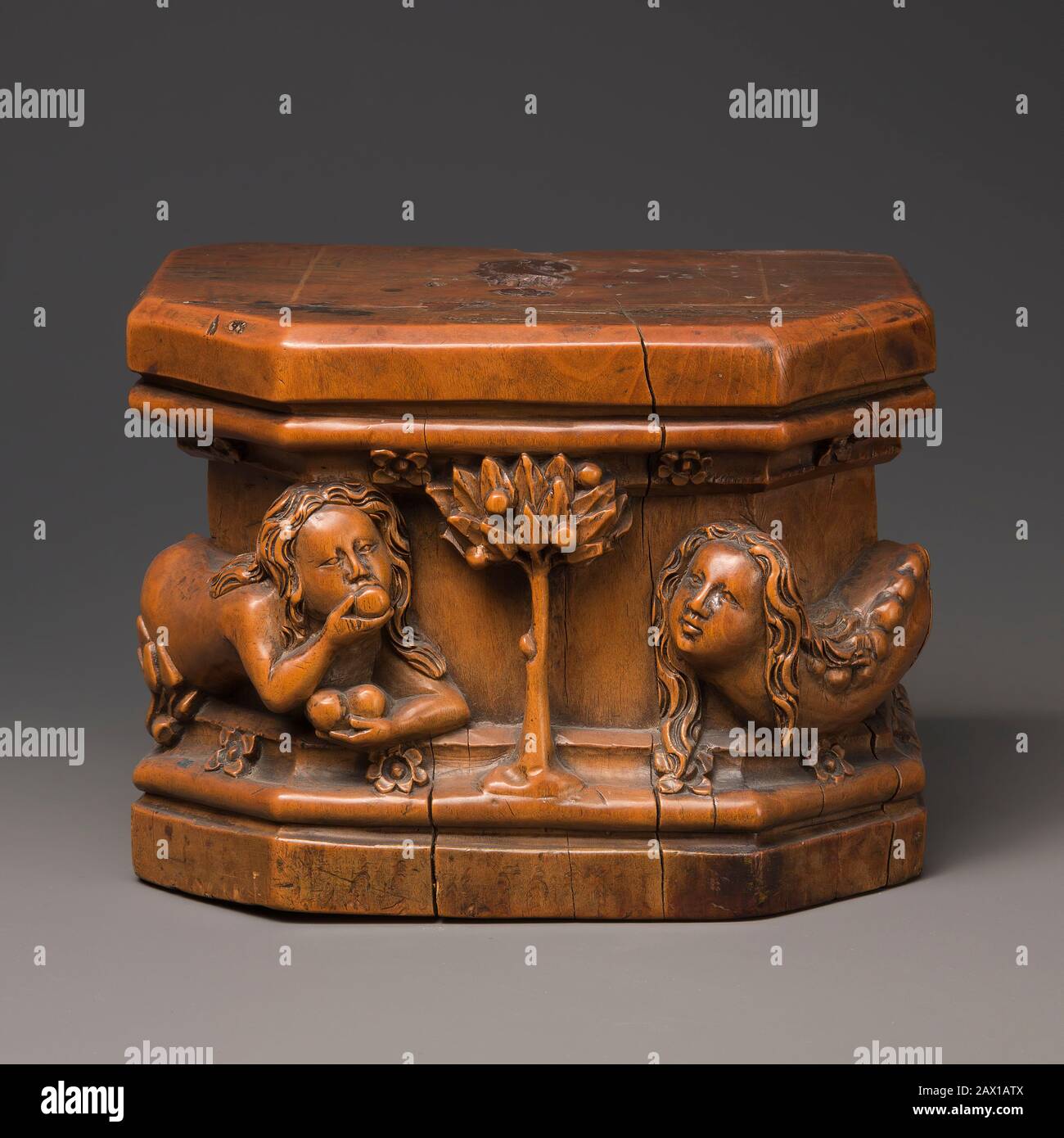 Base for a Statuette, 1470-80. The figures of Eve and the serpent ...