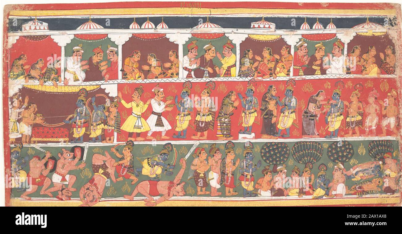 Encounters in Mathura: Page from a Dispersed Bhagavata Purana (Ancient ...