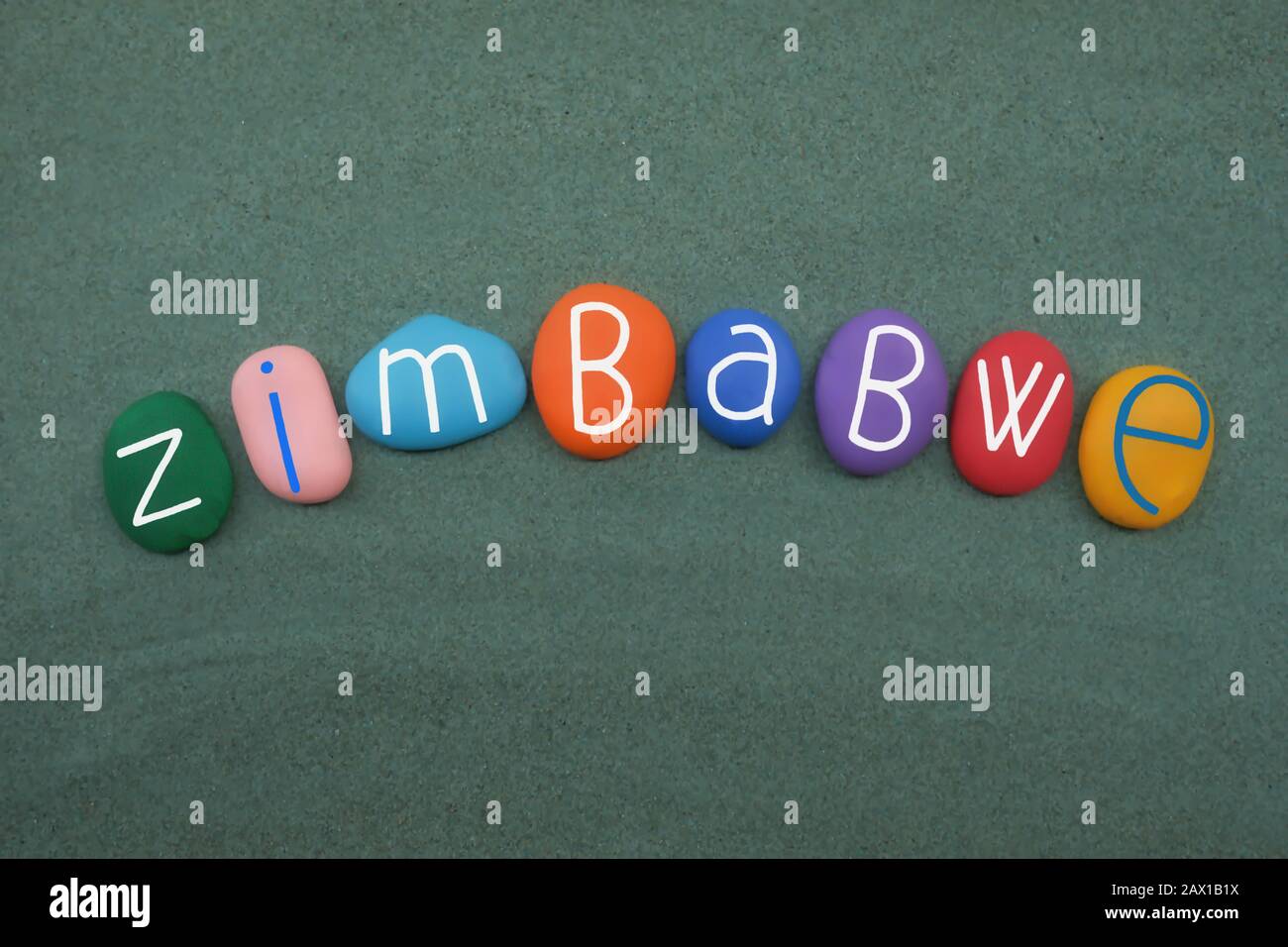 Zimbabwe, landlocked country located in Southern Africa, name composed ...