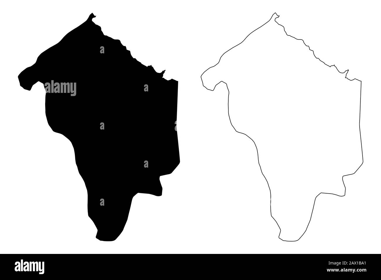 Makedonska kamenica vector map Black and White Stock Photos & Images ...