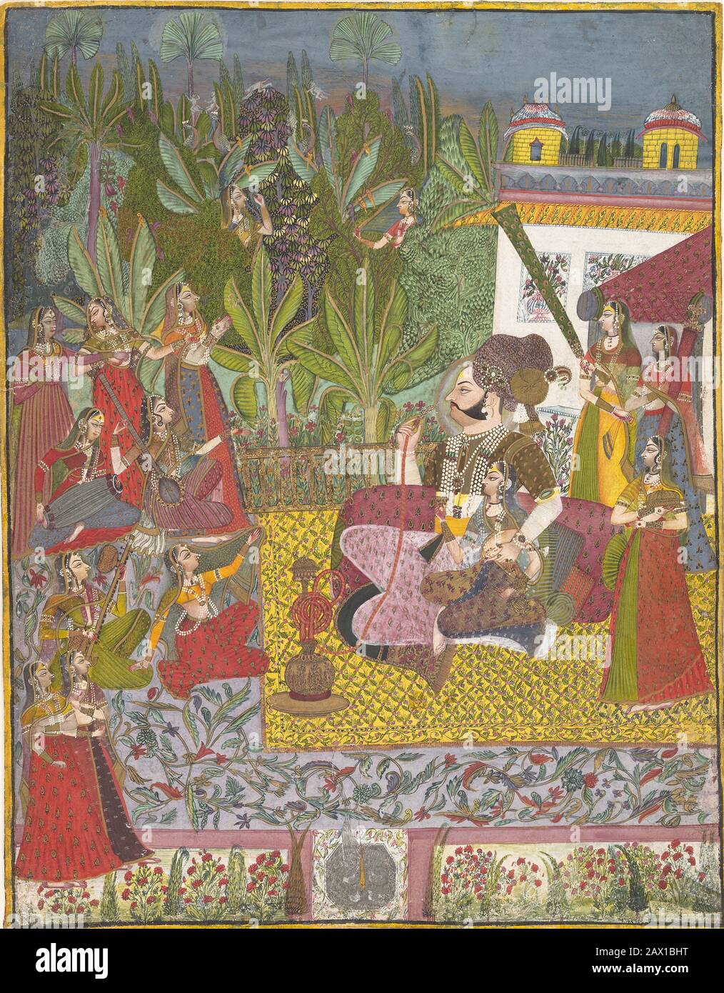 Maharaja Bijay Singh in His Harem, ca. 1770 Stock Photo - Alamy