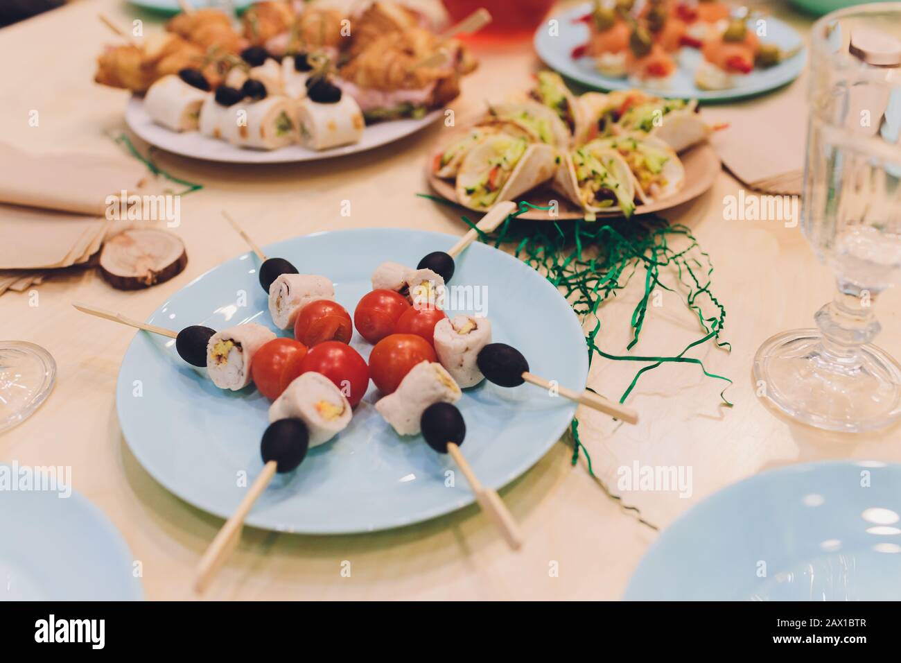 Children's food in a creative way. Snake-shaped sandwiches Stock Photo ...
