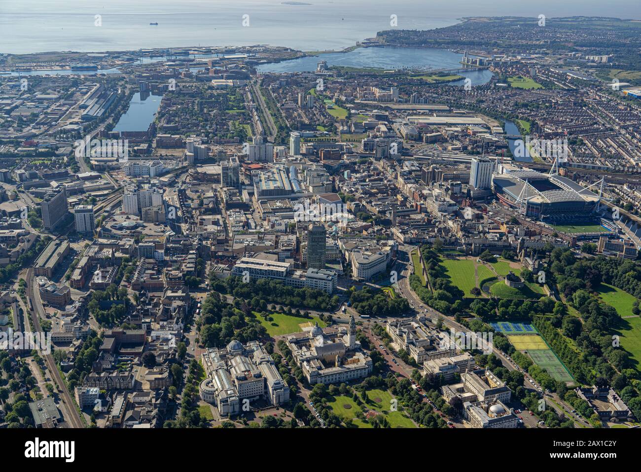 Central square cardiff aerial hi-res stock photography and images - Alamy