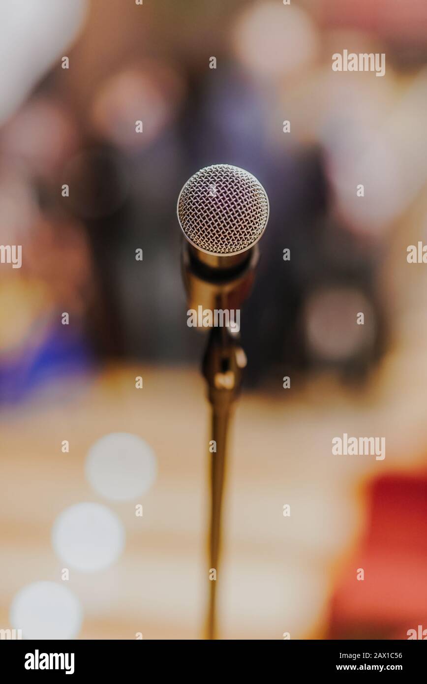 Microphone stand standing hi-res stock photography and images - Alamy
