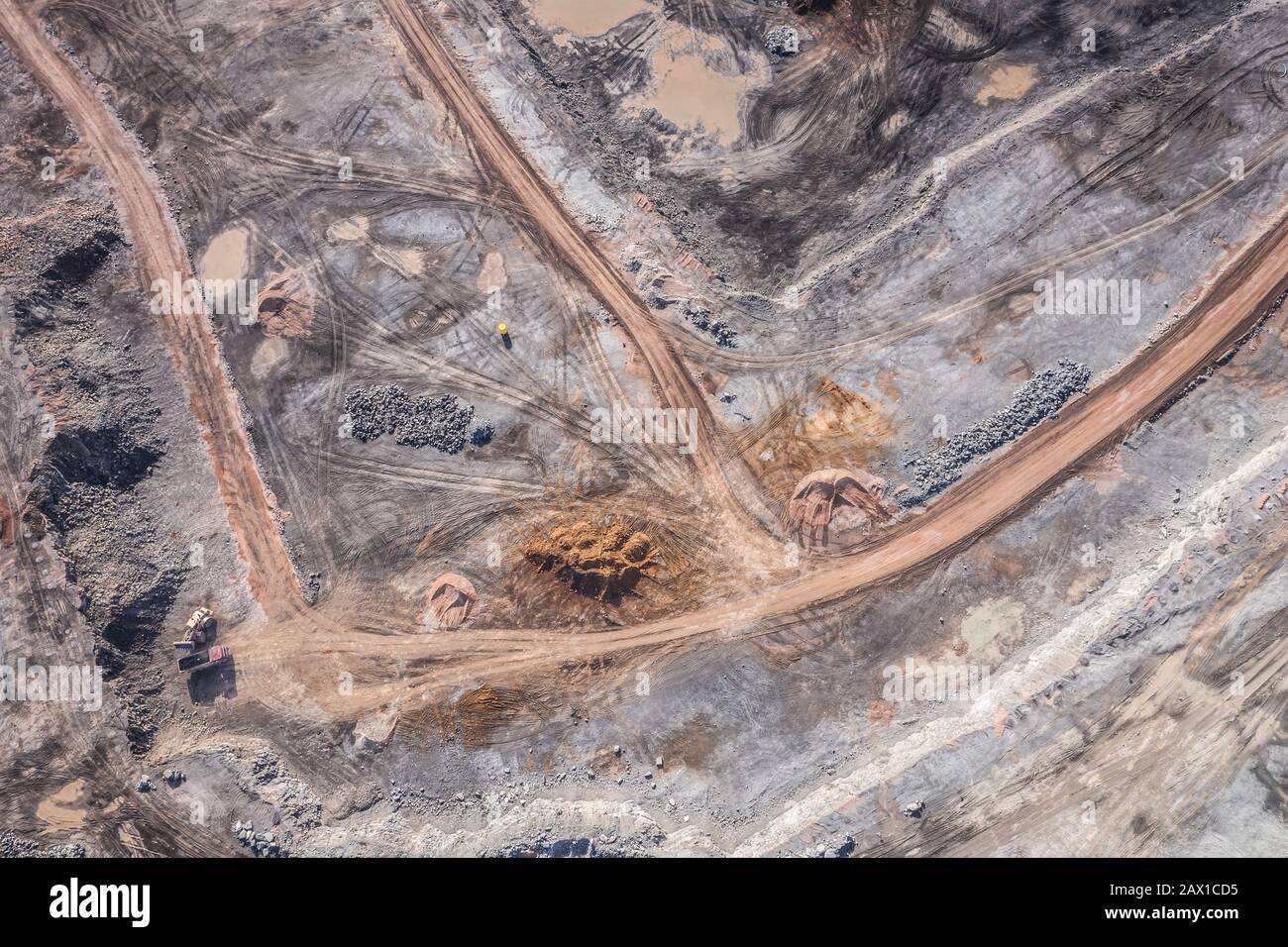 Open pit mine - aerial view Stock Photo - Alamy
