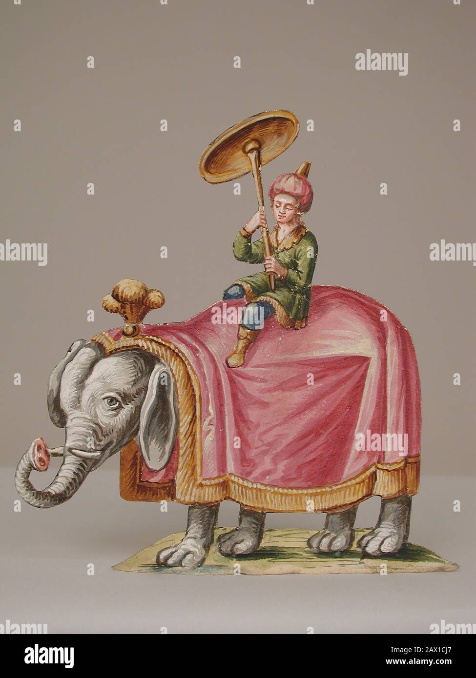 Man on Elephant, 18th century Stock Photo - Alamy
