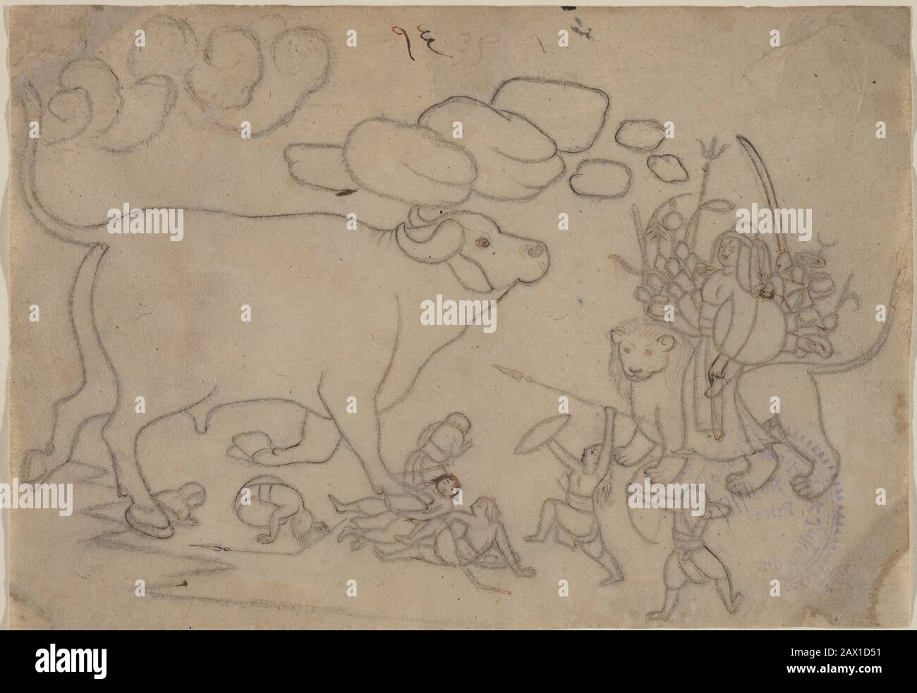 Durga devi with her weapon hi-res stock photography and images - Alamy