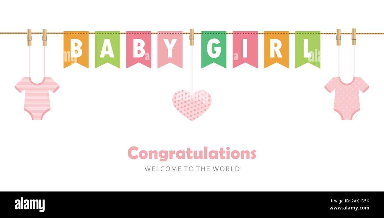Congratulations Baby Girl Banner