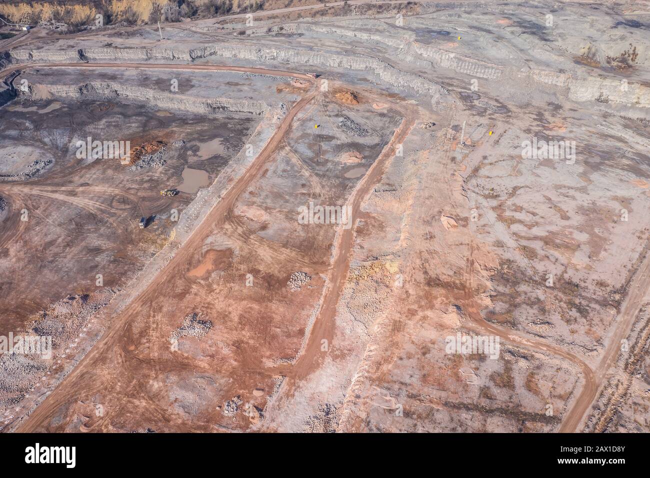 Open pit mine - aerial view Stock Photo - Alamy