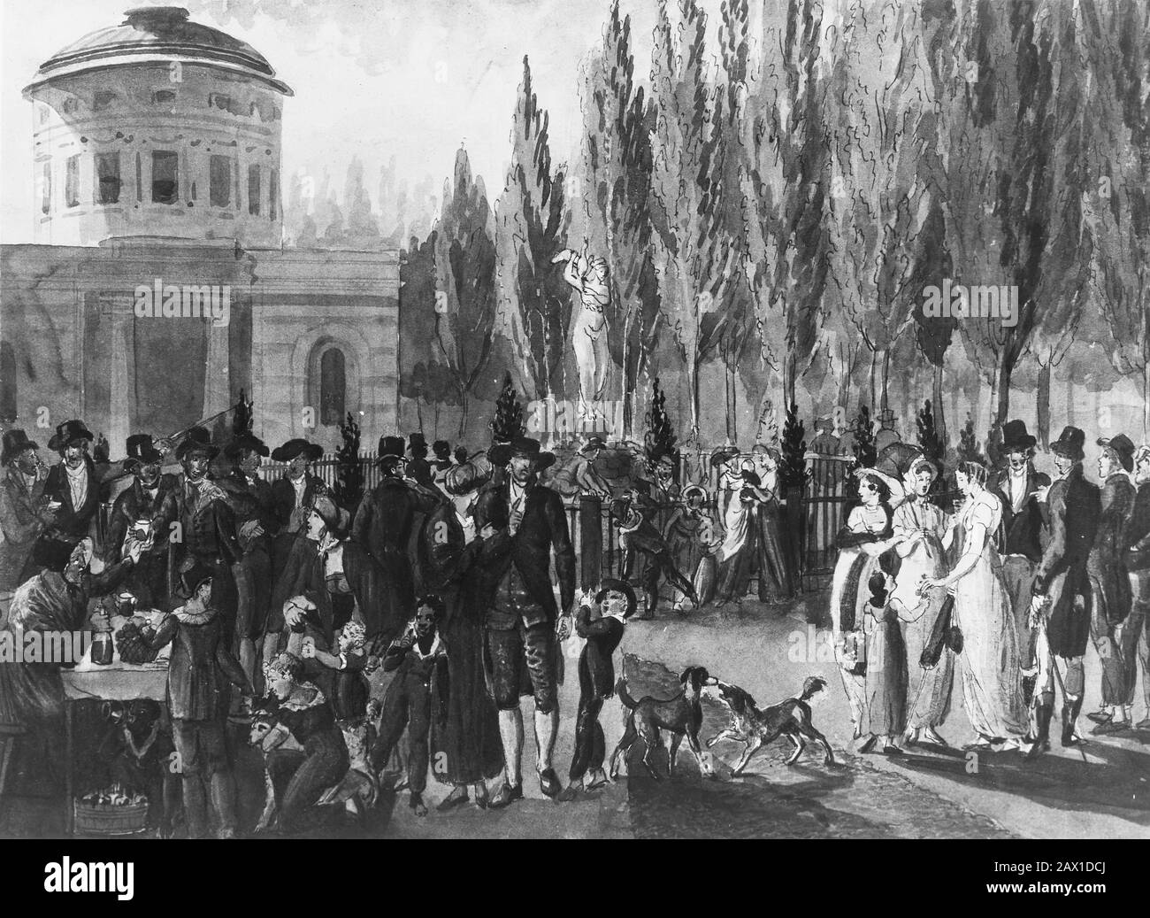 Fourth of July in Centre Square, Philadelphia, 1811-ca.1813 Stock Photo ...