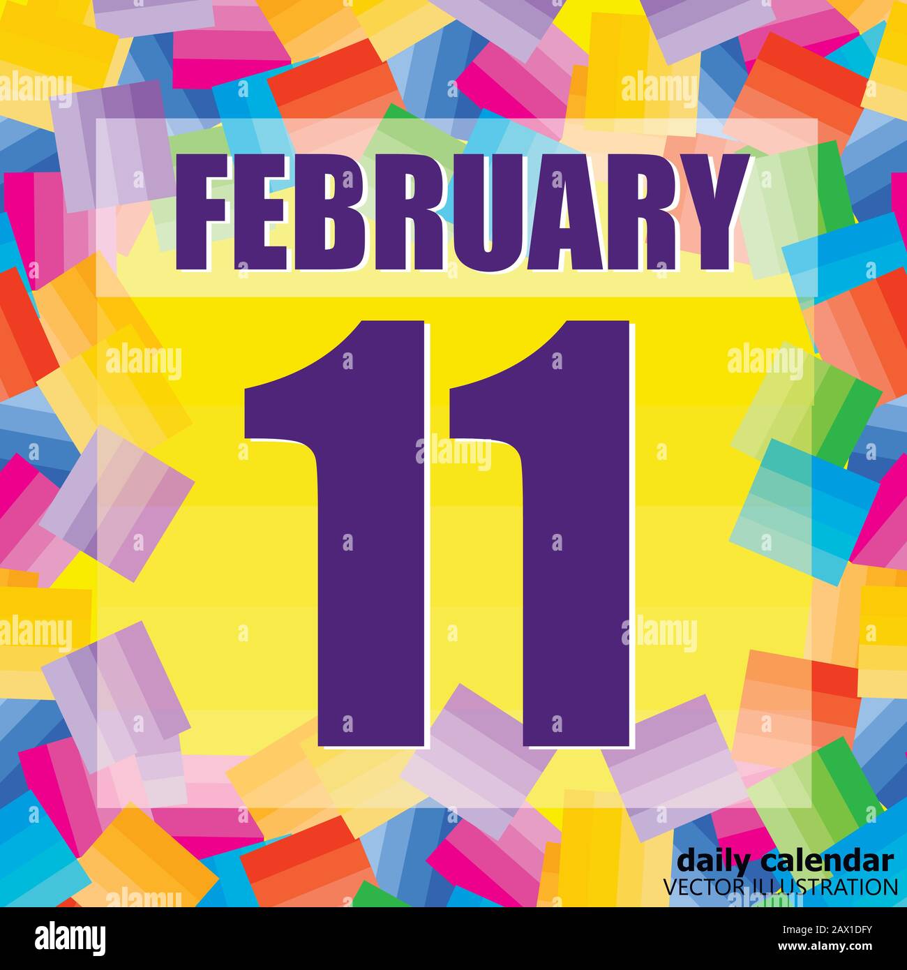 February 11 icon. For planning important day. Banner for holidays and ...