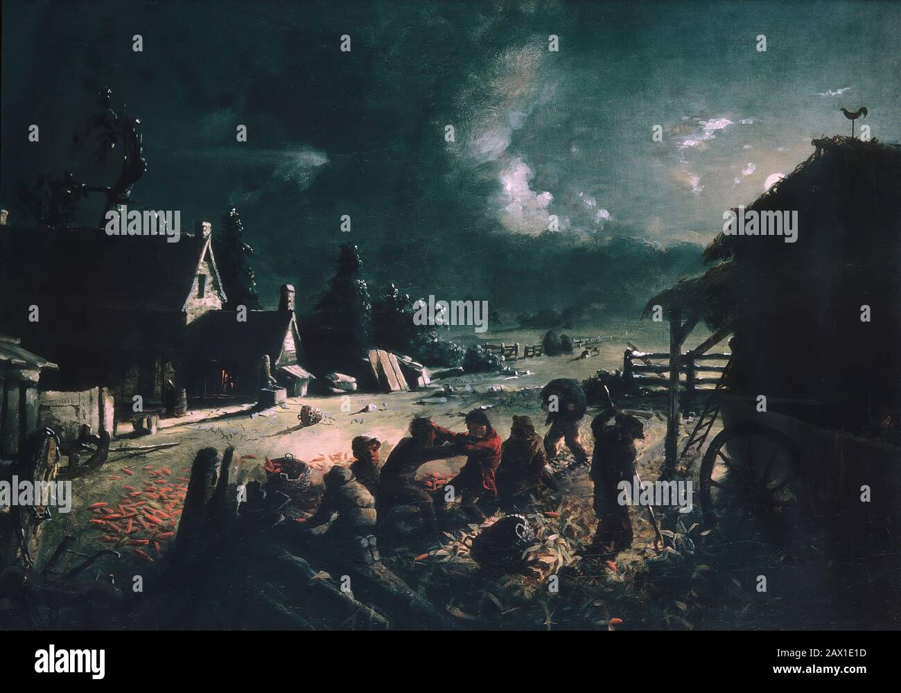 Corn Husking, ca. 1863-64 Stock Photo - Alamy