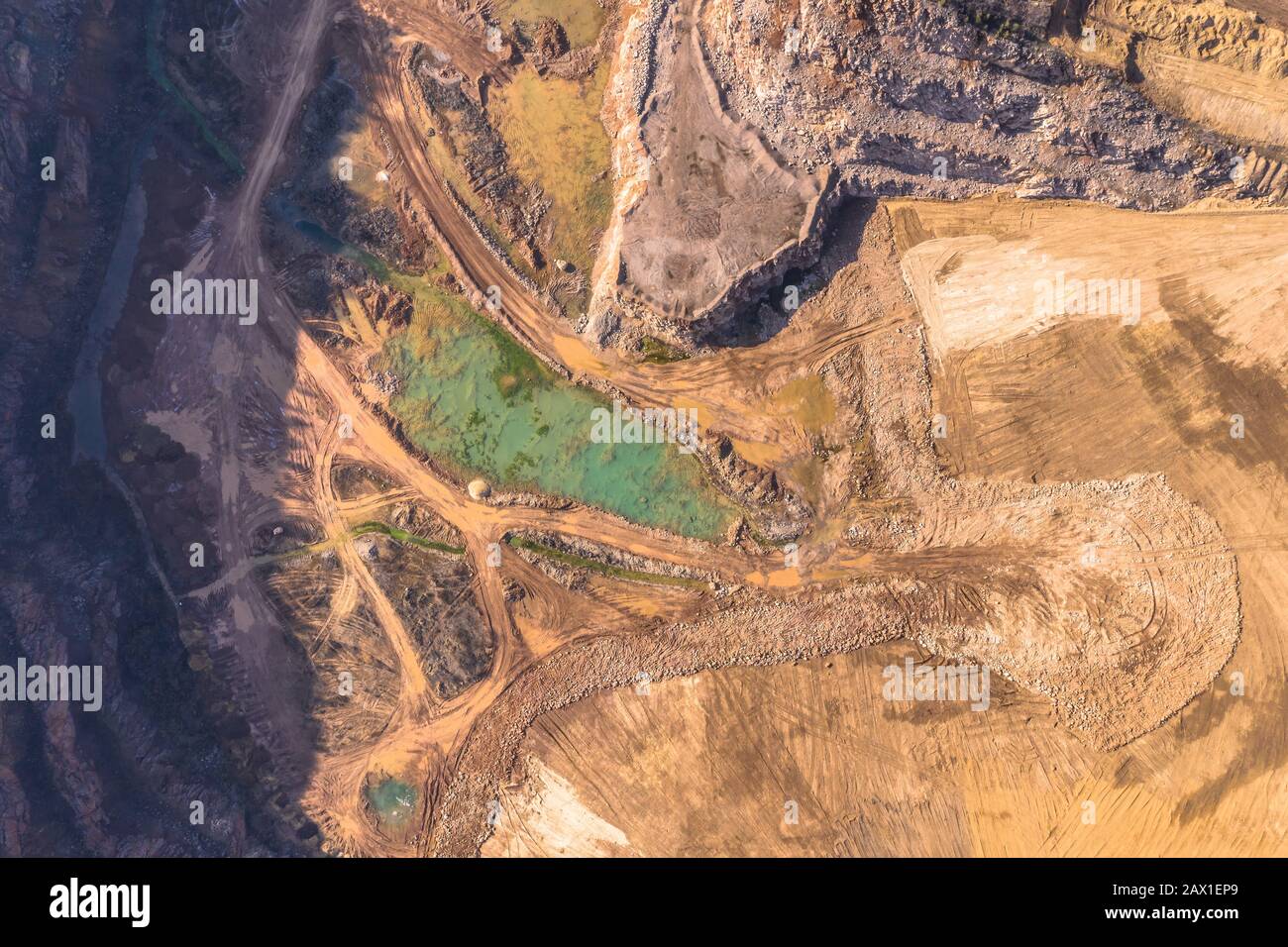 Open pit mine - aerial view Stock Photo - Alamy