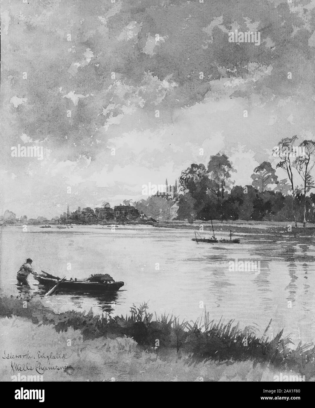 River Scene in England Stock Photo - Alamy