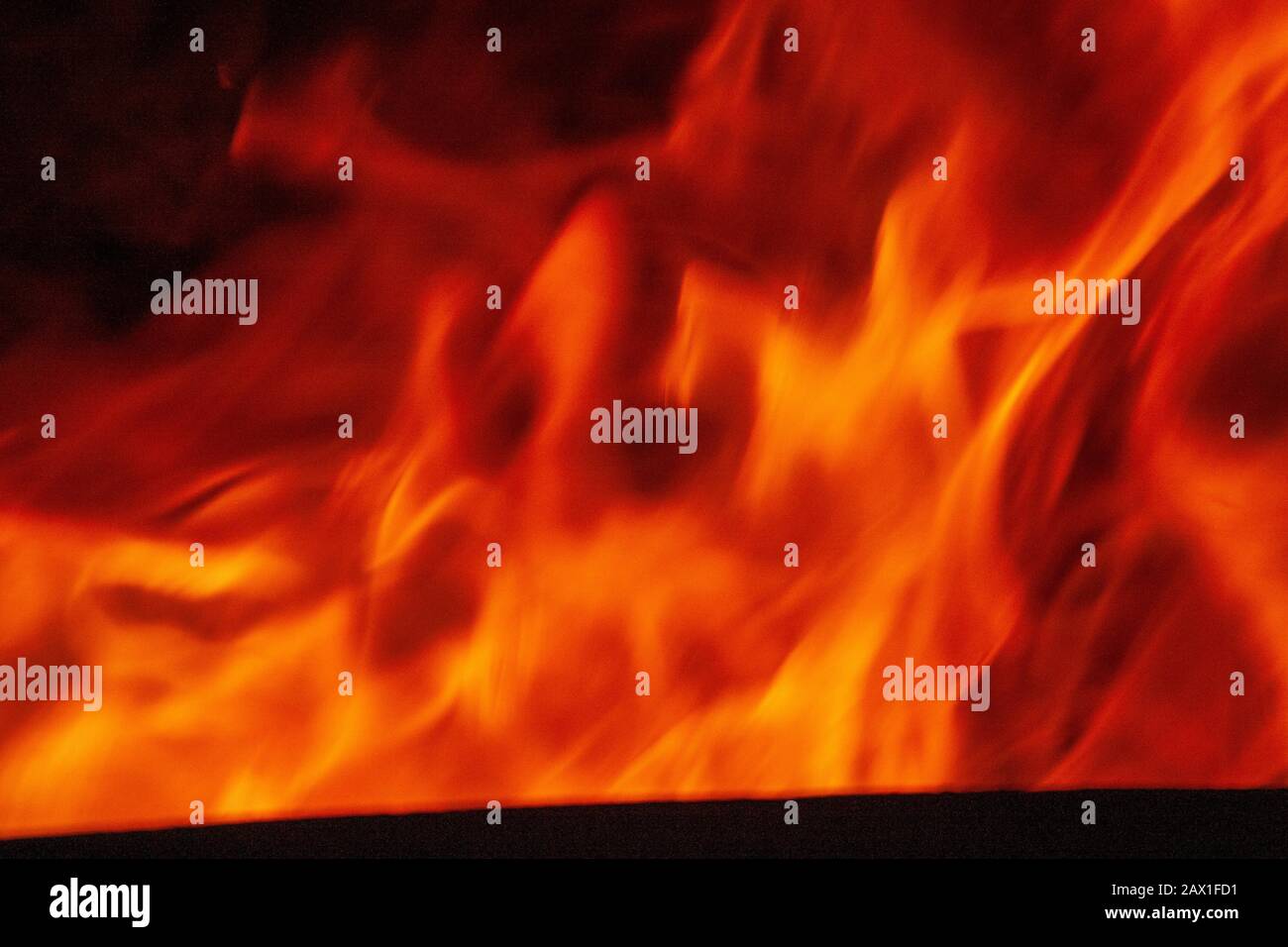 Texture of fire. Orange bright flame. Photo of a burning bonfire in a ...