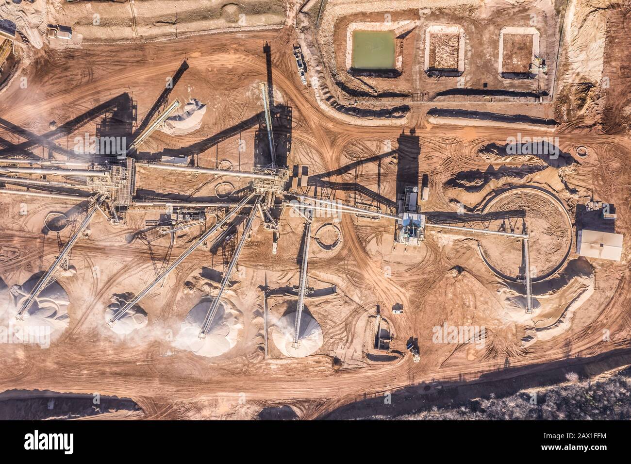 Open pit mine - aerial view Stock Photo - Alamy