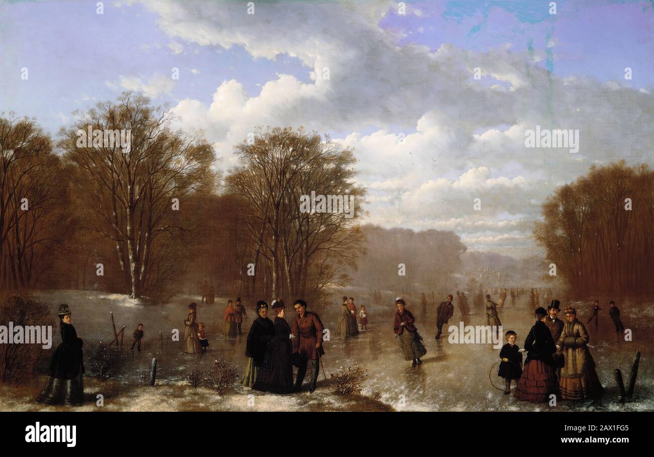Skating on the Wissahickon, 1875 Stock Photo - Alamy