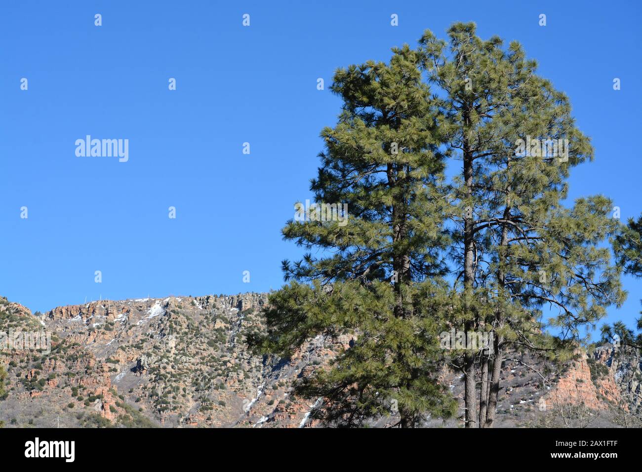 The Mogollon Rim mountain range in Tonto National Forest. Near Payson ...