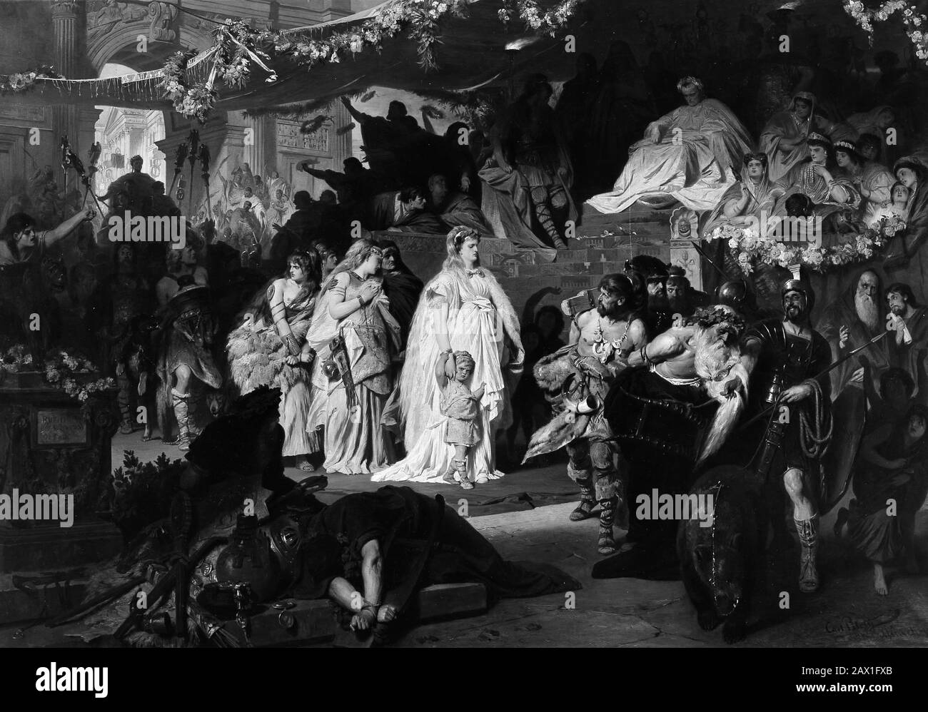 Thusnelda at the Triumphal Entry of Germanicus into Rome, ca. 1875 ...