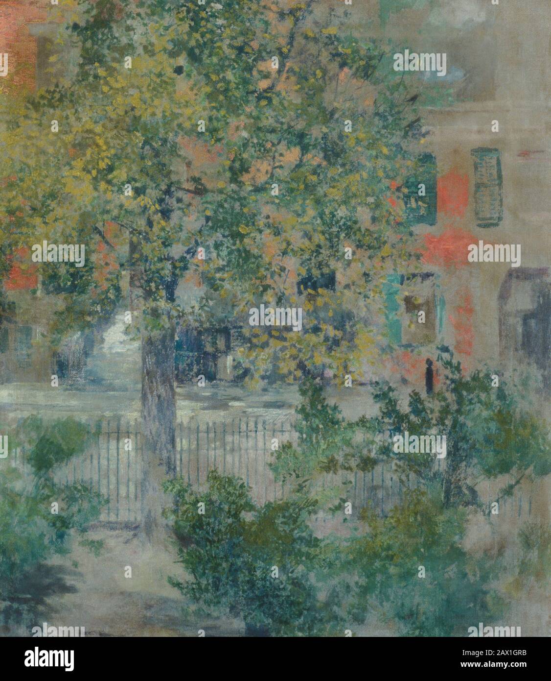 View from the Artist's Window, Grove Street, ca. 1900 Stock Photo - Alamy