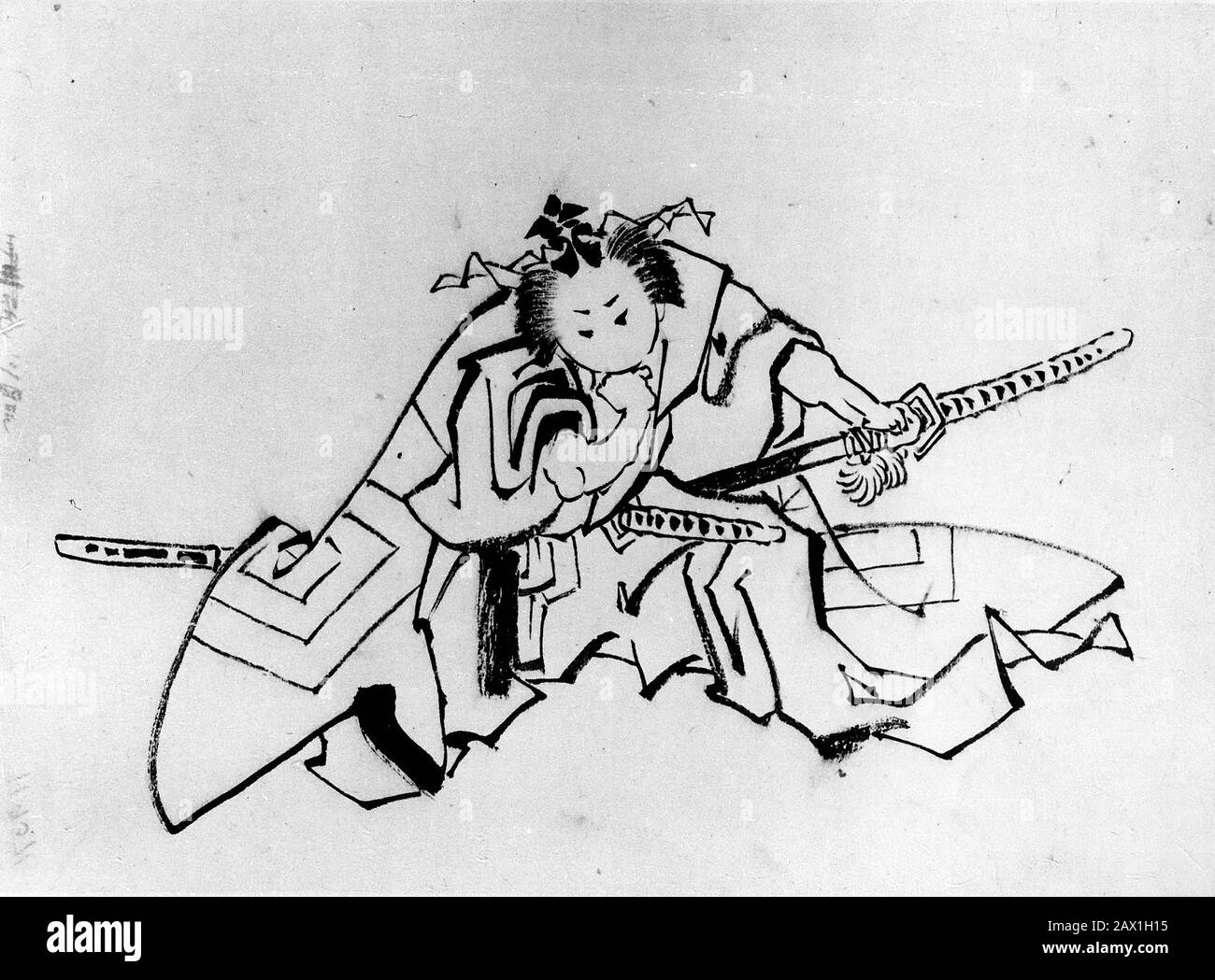 The Actor Danjuro as Shibaraku, 18th-19th century. Edo period Stock ...