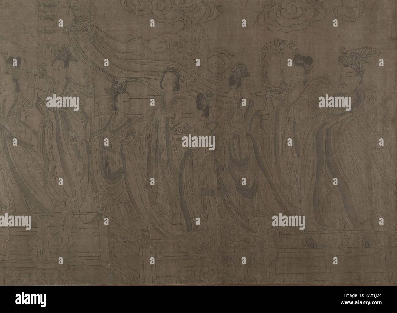 The Five Rulers at the New Year's Reception. n the Style of Wu Zongyuan ...