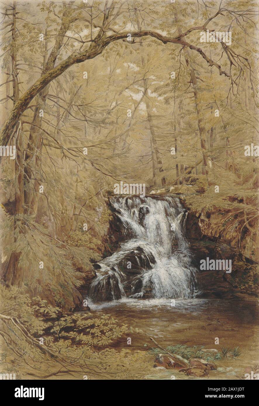 Indian Falls, Indian Brook, Cold Springs, New York, 1850 Stock Photo ...