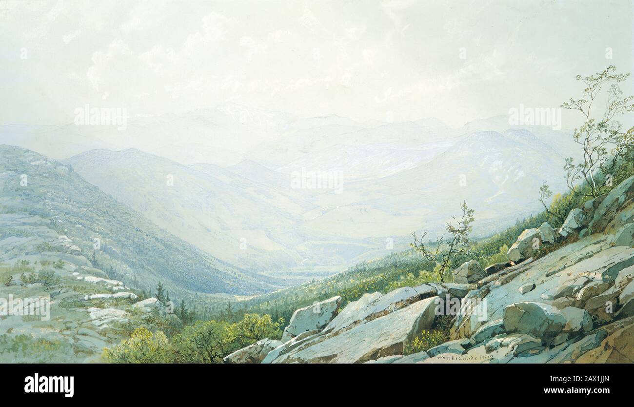 The Mount Washington Range, from Mount Kearsarge, 1872 Stock Photo - Alamy