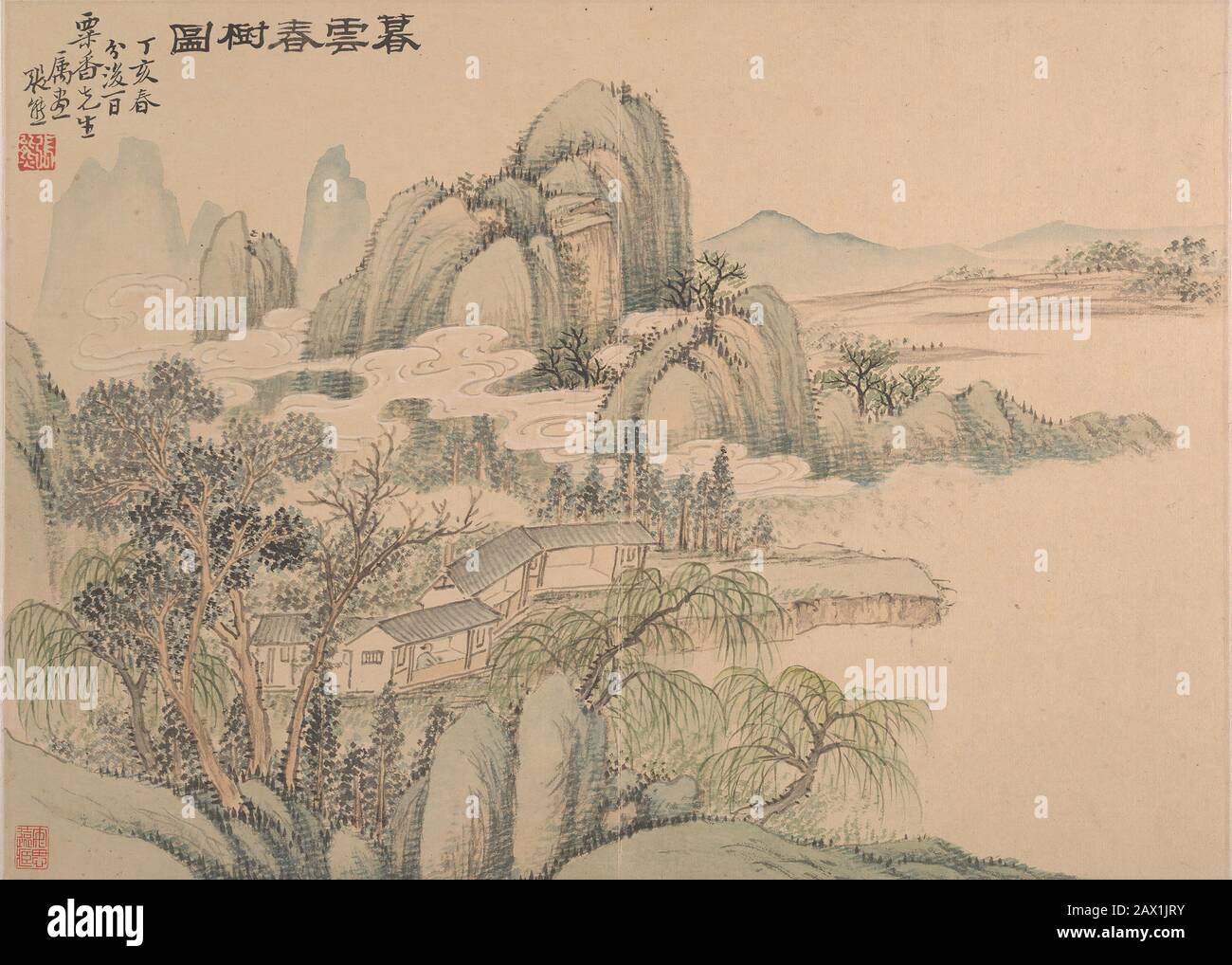 Landscape, dated 1827 Stock Photo - Alamy