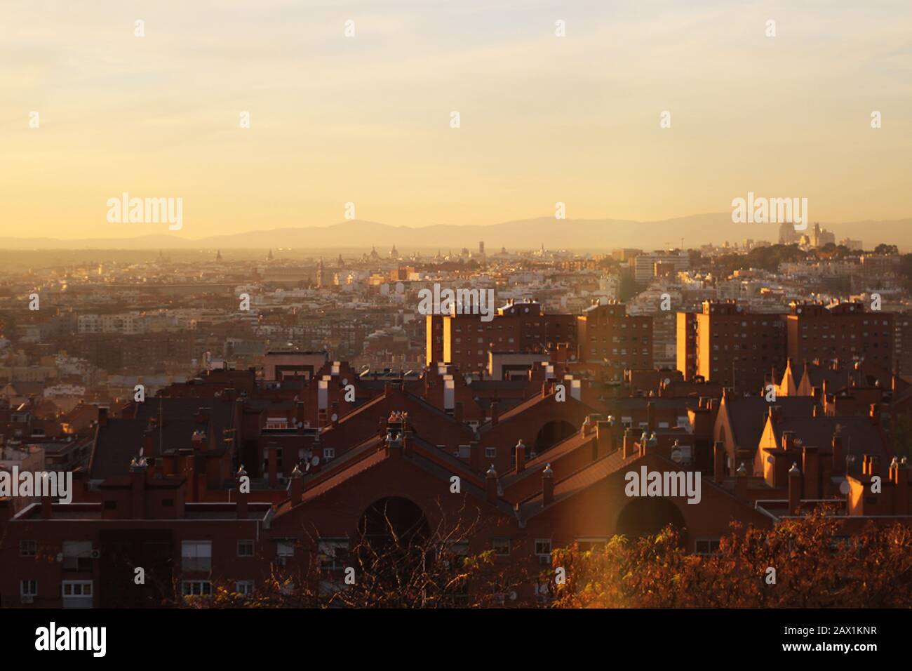 Royal palace madrid people sunset hi-res stock photography and images ...