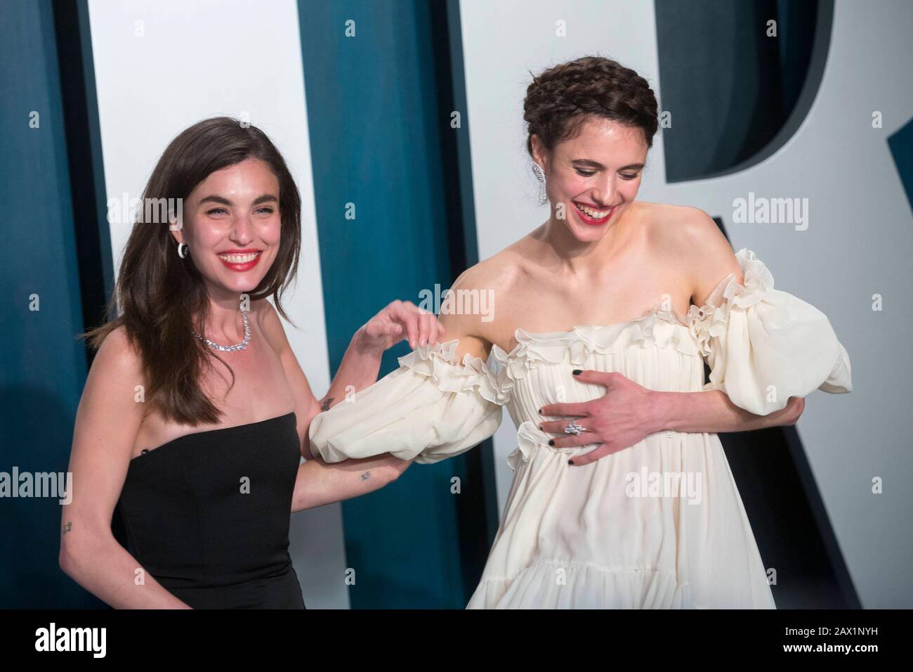 Rainsford Qualley and Sarah Margaret Qualley (r) attend the Vanity Fair ...