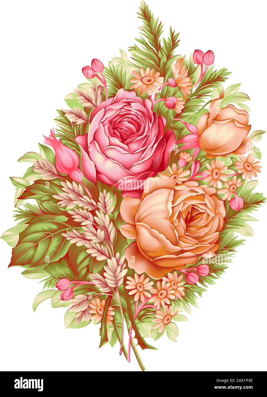 textile flower bunch Stock Photo - Alamy