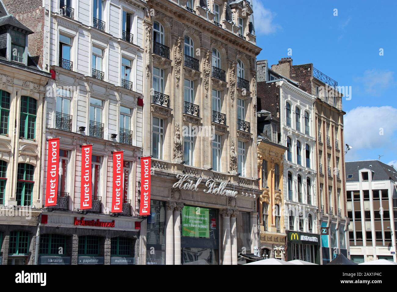 Renaissance (?) houses and flat buildings in lille (france Stock Photo ...