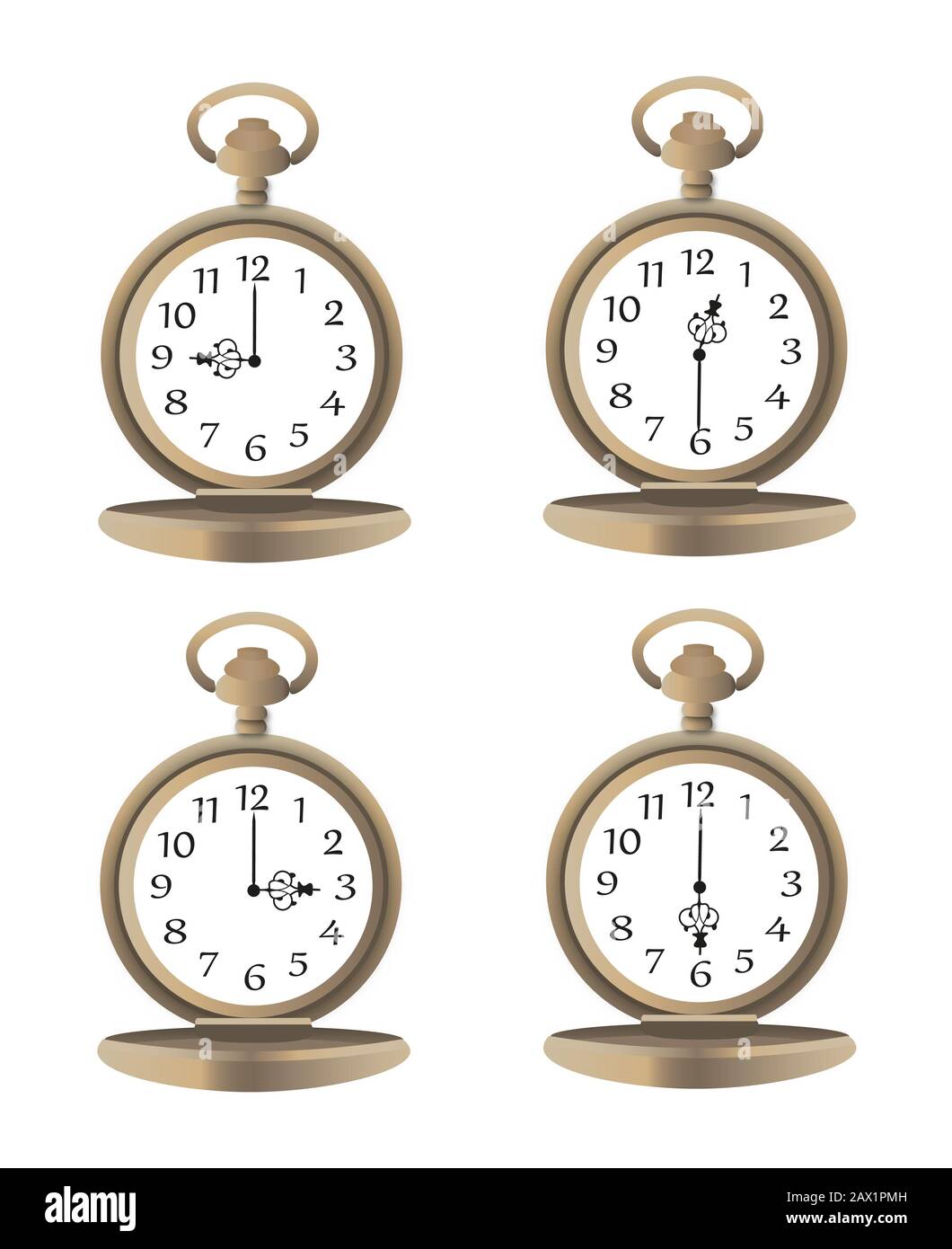 Four pocket watch isolated hi-res stock photography and images - Alamy