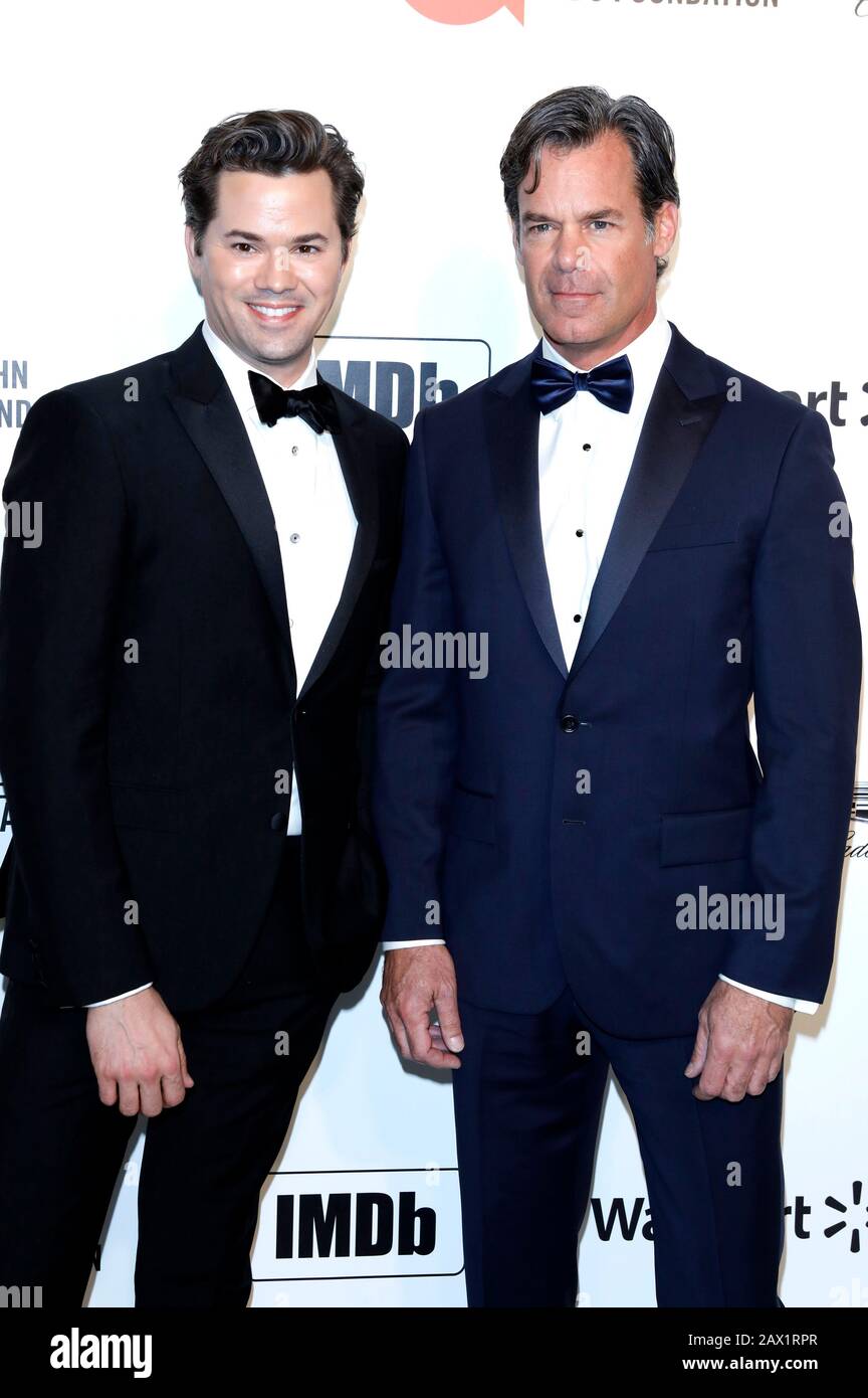 West Hollywood, USA. 09th Feb, 2020. Andrew Rannells and Tuc Watkins at ...