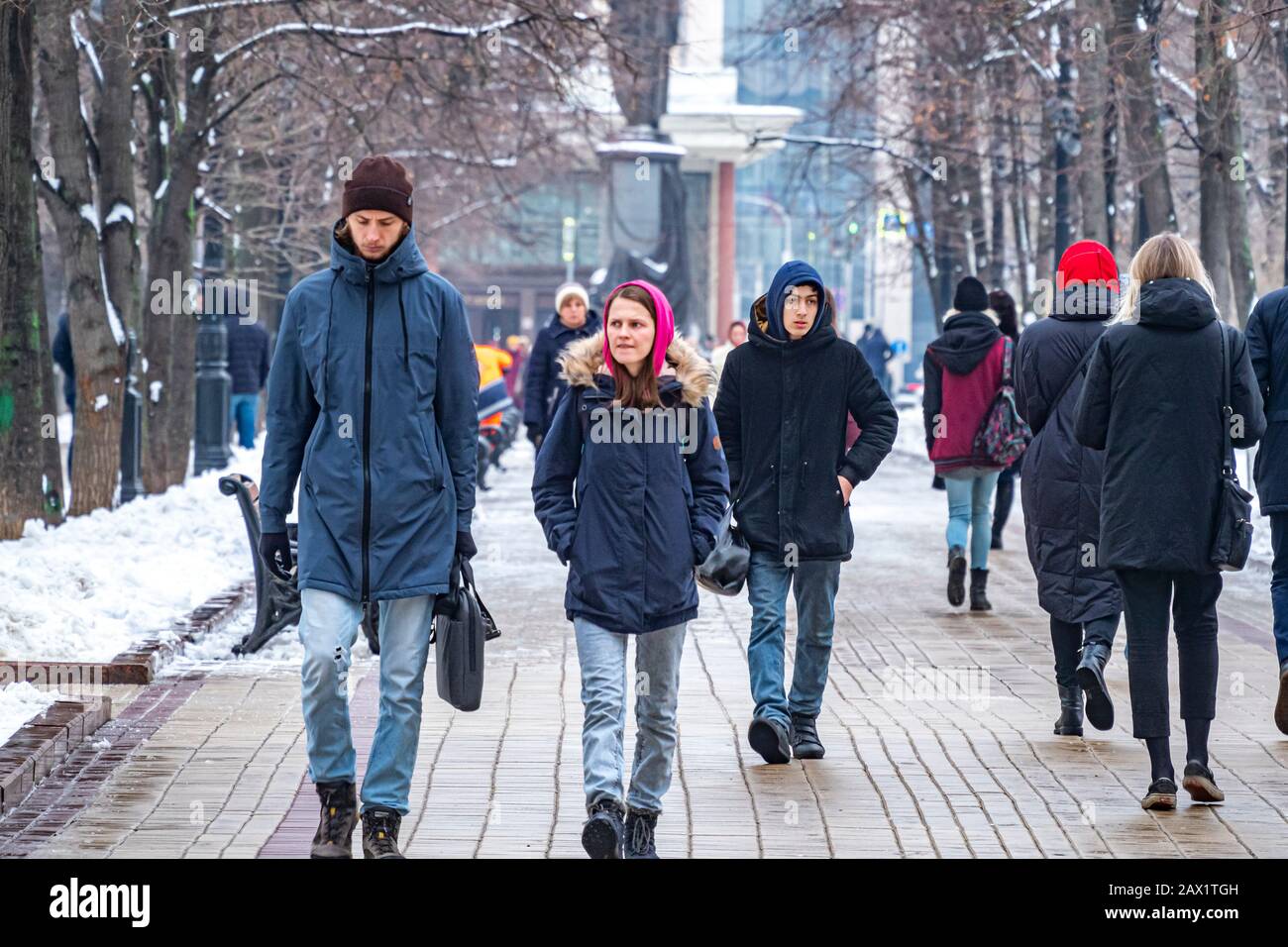People on the streets of Moscow, Russia Stock Photo - Alamy