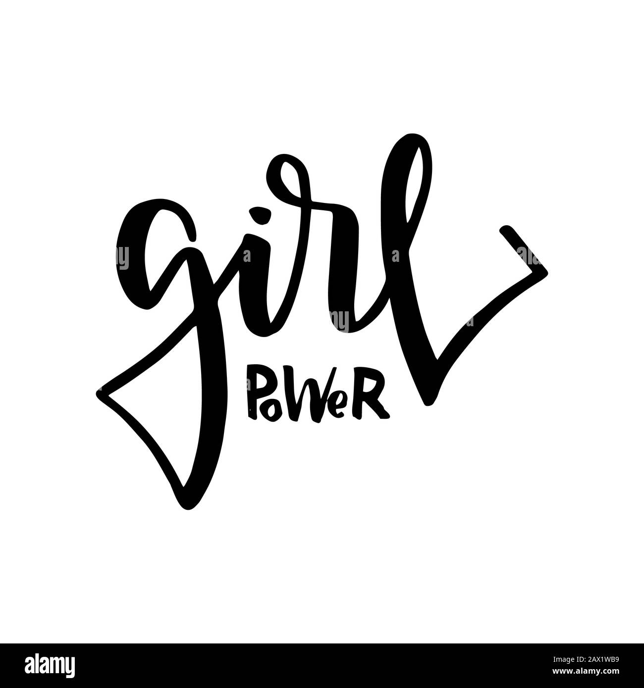 Girl power text feminism Black and White Stock Photos & Images - Alamy