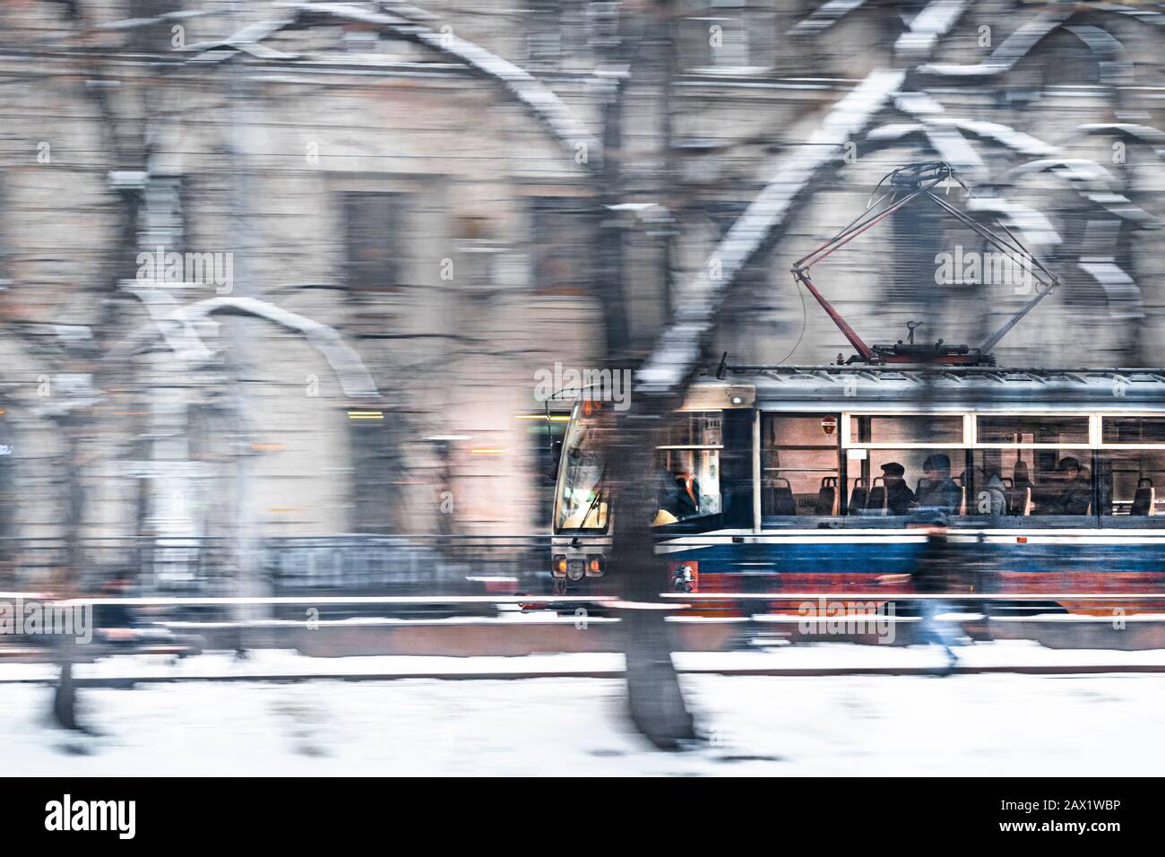 Russia, Moscow. A tram Stock Photo - Alamy