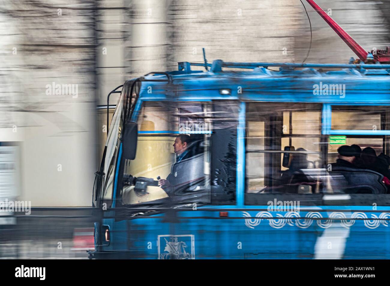 Russia, Moscow. A tram Stock Photo - Alamy