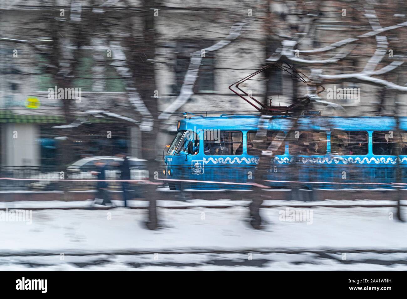 Russia, Moscow. A tram Stock Photo - Alamy