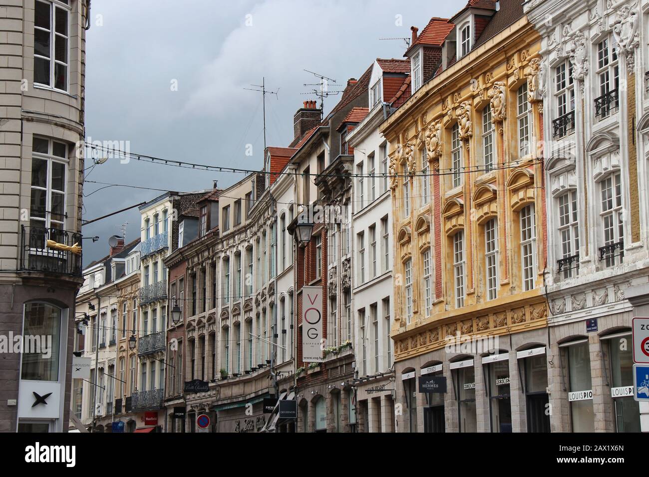 Renaissance (?) houses or flat buildings in lille (france Stock Photo ...