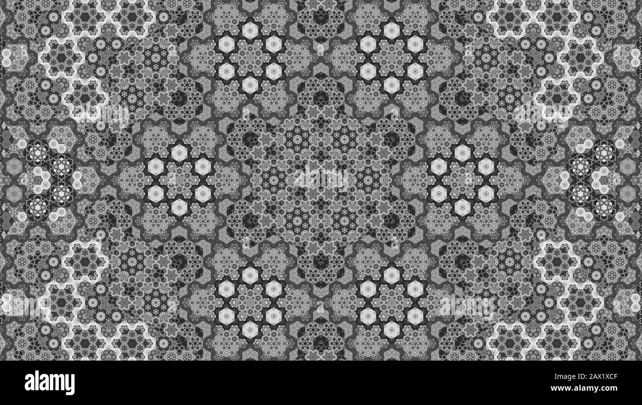 Arabesque black and white texture, computer generated abstract ...