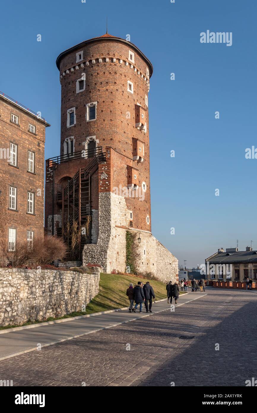Royal castle on wawel hill baszta sandomierska tower hi-res stock ...