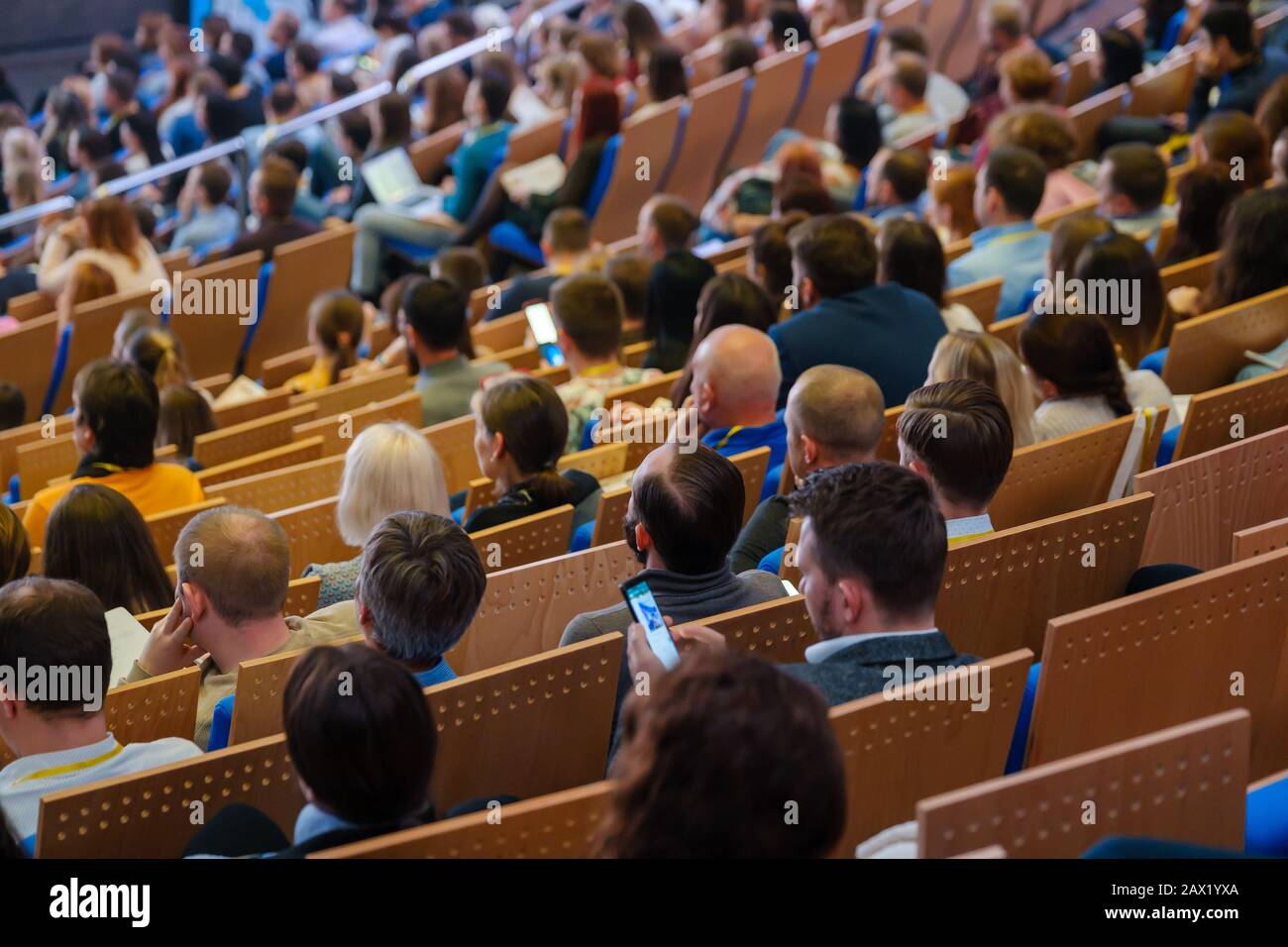 Business conference attendees sit hi-res stock photography and images ...
