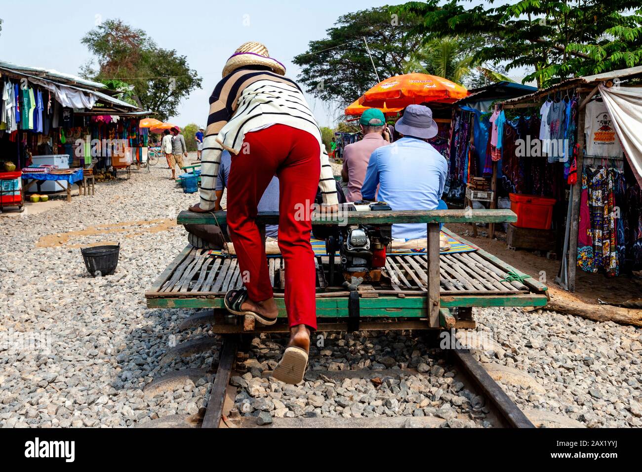 The Bamboo Railway (Norry) , Battambang, Cambodia Stock Photo - Alamy