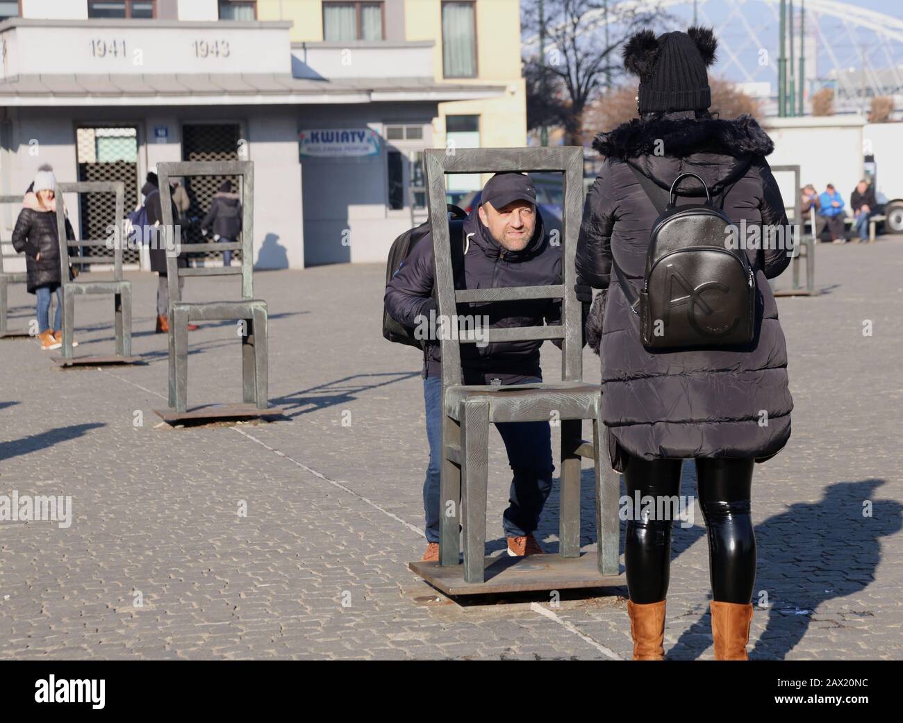 Krakow ghetto heroes square hi-res stock photography and images - Alamy