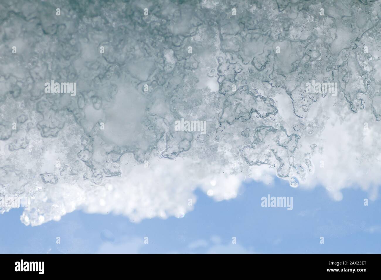 Frosted snow on a window glass Stock Photo - Alamy